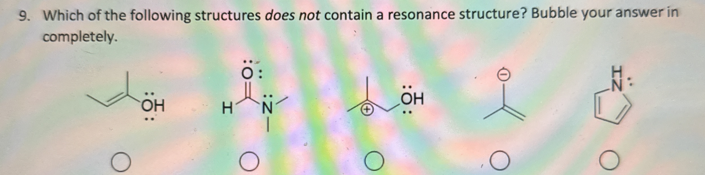 Solved Which of the following structures does not contain a | Chegg.com