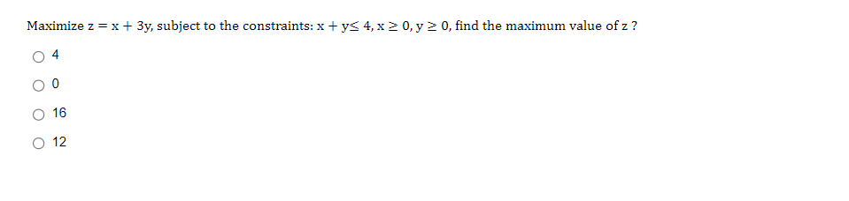 Solved Maximize z=x+3y, ﻿subject to the constraints: | Chegg.com