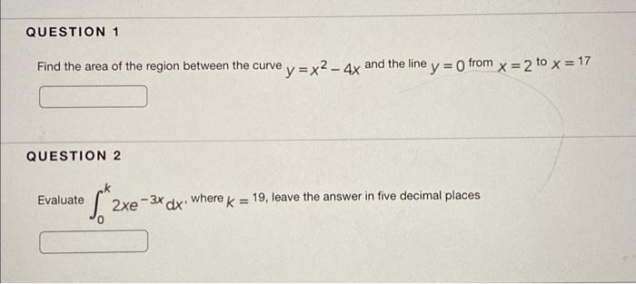 Solved Find the area of the region between the curve y=x2−4x | Chegg.com