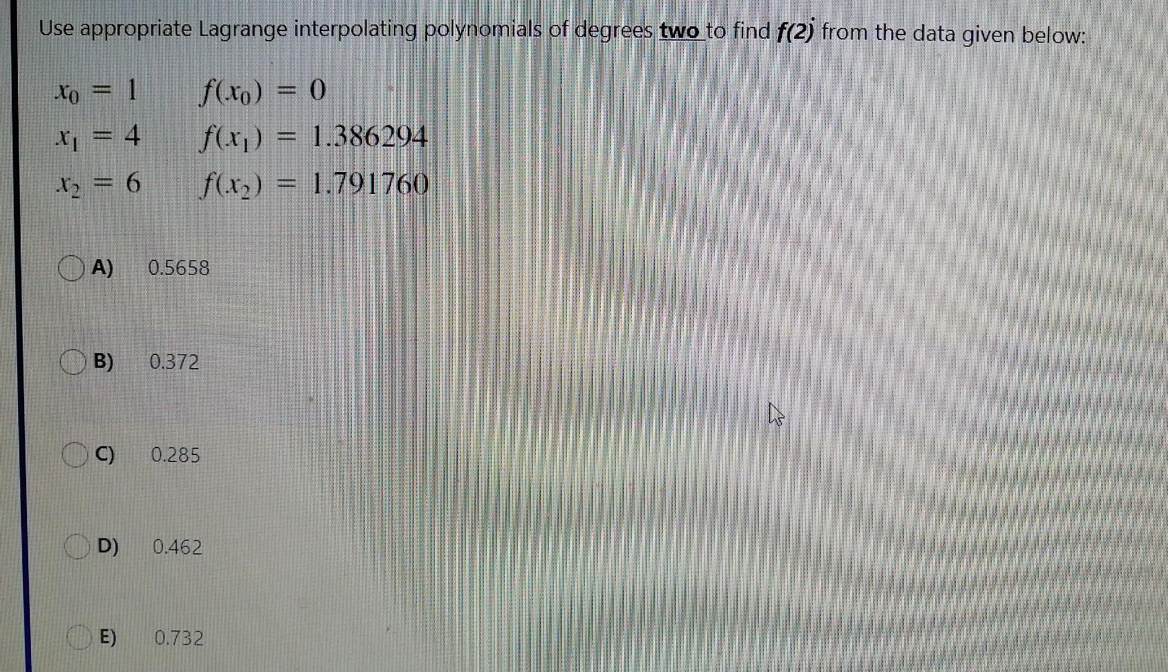 Solved Use appropriate Lagrange interpolating polynomials of | Chegg.com