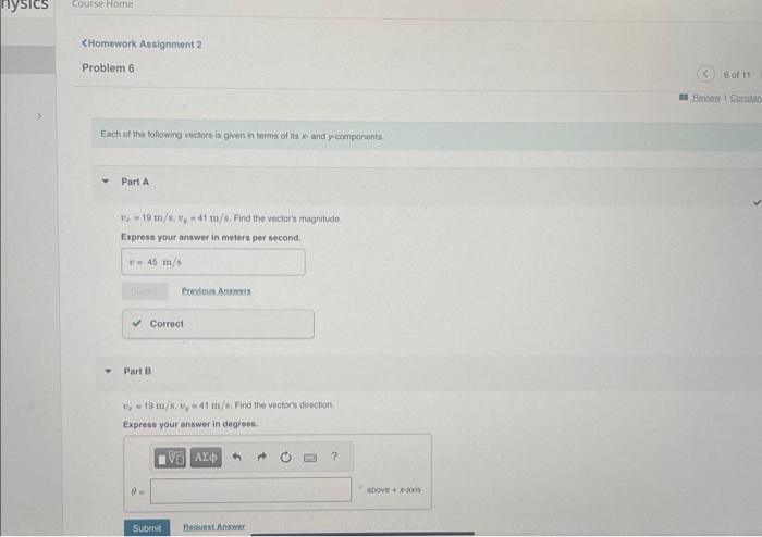 Solved Each of the folfowing vecloes is ghen in terms of is | Chegg.com