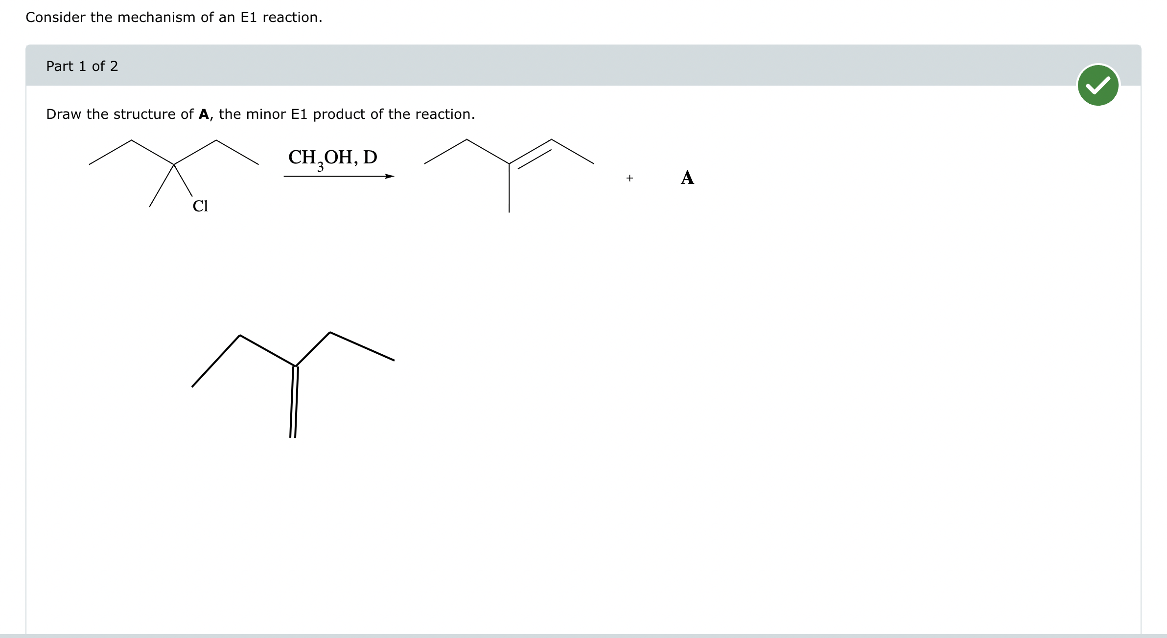 Solved Part 1 ﻿of 2Draw the structure of \( \mathbf{A} \), | Chegg.com