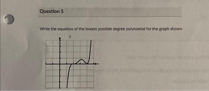 Solved Write the equation of the lowest possible degree | Chegg.com