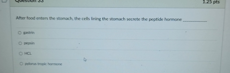 Solved After food enters the stomach, the cells lining the | Chegg.com