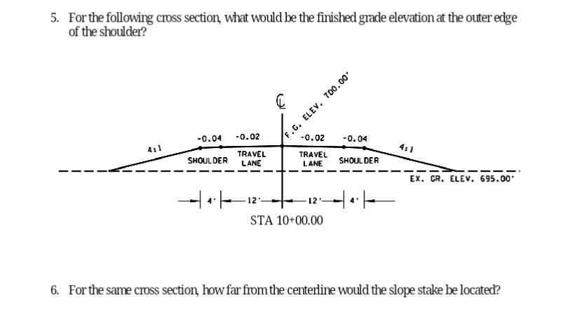 Solved 5. For the following cross section, what would be the | Chegg.com