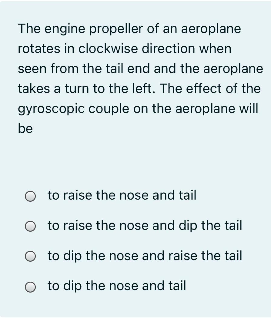 Solved The engine propeller of an aeroplane rotates in | Chegg.com