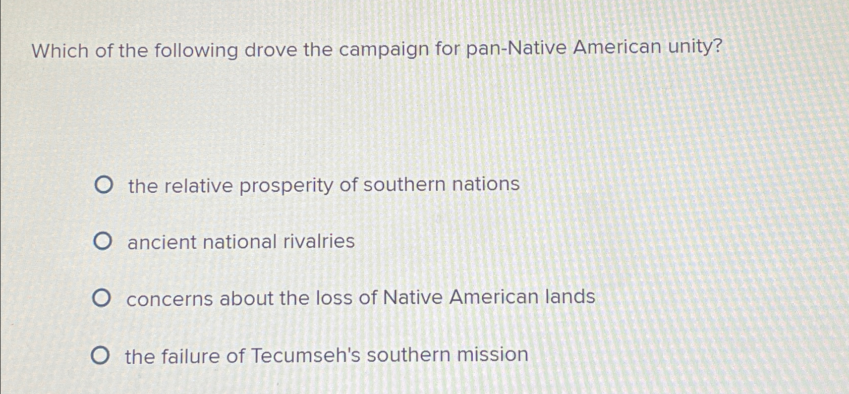 Solved Which of the following drove the campaign for | Chegg.com