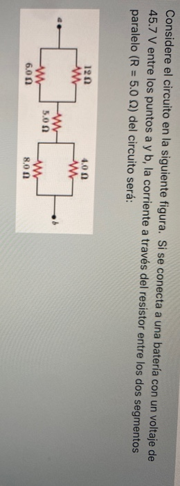 Solved Considere el circuito en la siguiente figura. Si se | Chegg.com