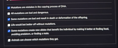 Solved which of the following apply to mutation (more than | Chegg.com