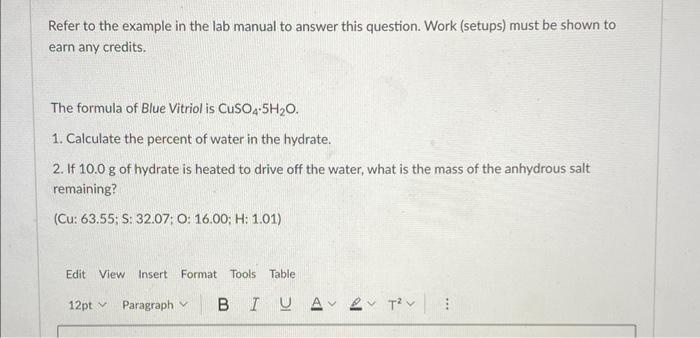 Solved Refer to the example in the lab manual to answer this | Chegg.com