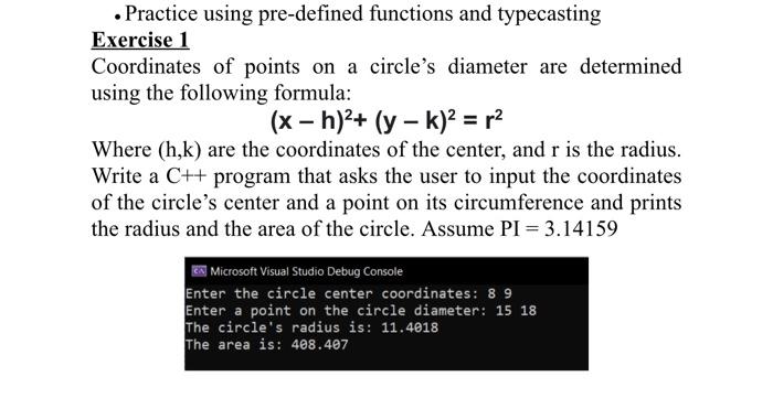 Solved . Practice using pre-defined functions and | Chegg.com