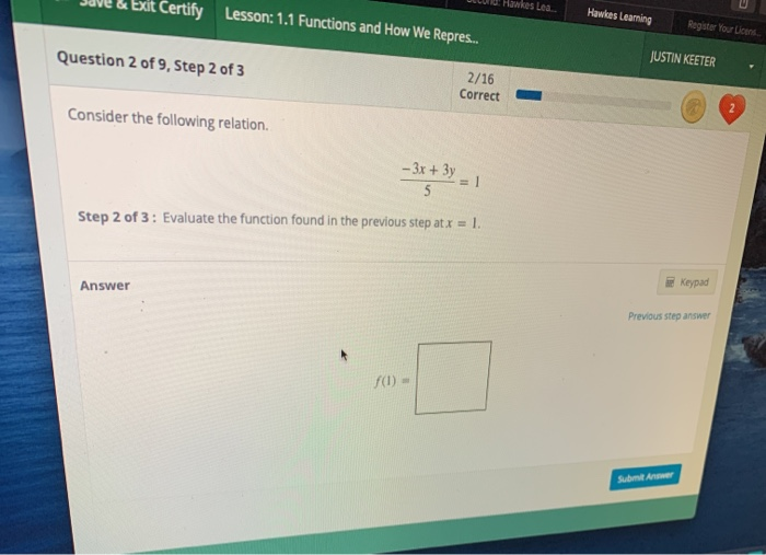 Solved Exit Certify Lesson: 1.1 Functions and How We | Chegg.com