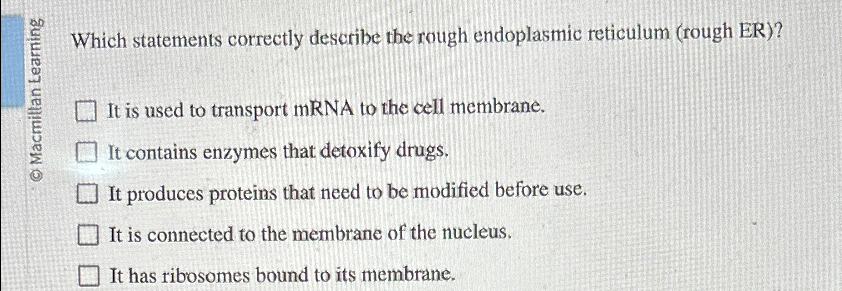 Solved ∞E ﻿Which statements correctly describe the rough | Chegg.com