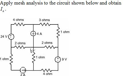 Solved Apply mesh analysis to the circuit shown below and | Chegg.com
