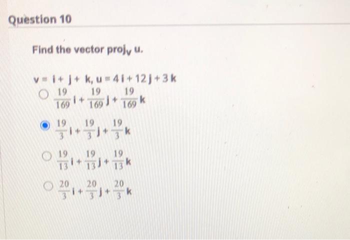 Solved Find the vector proj vu. | Chegg.com