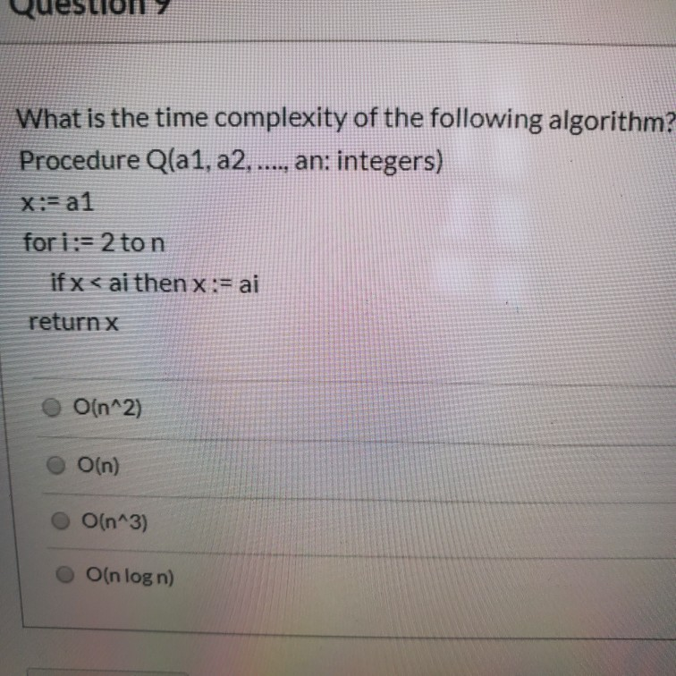 Solved Question 7 Complete the following algorithm (dotted | Chegg.com