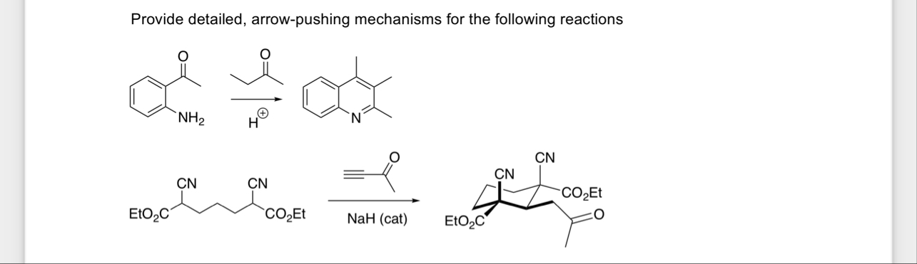 Solved Provide detailed, arrow-pushing mechanisms for the | Chegg.com