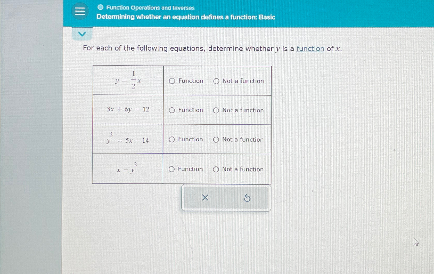 Solved Function Operations and InversesDetermining whether | Chegg.com