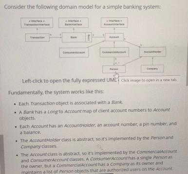 Consider the following domain model for a simple | Chegg.com