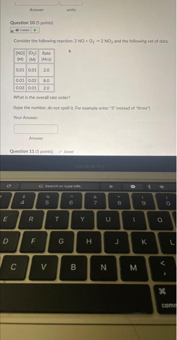 Solved Question 10 ( 5 points) Consider the following | Chegg.com