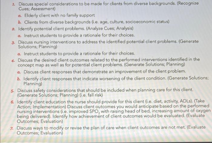 Solved The nurse is caring for Jose Crixell, an 85-year-old | Chegg.com