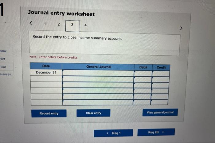 Solved Journal entry worksheet Record the entry to close | Chegg.com