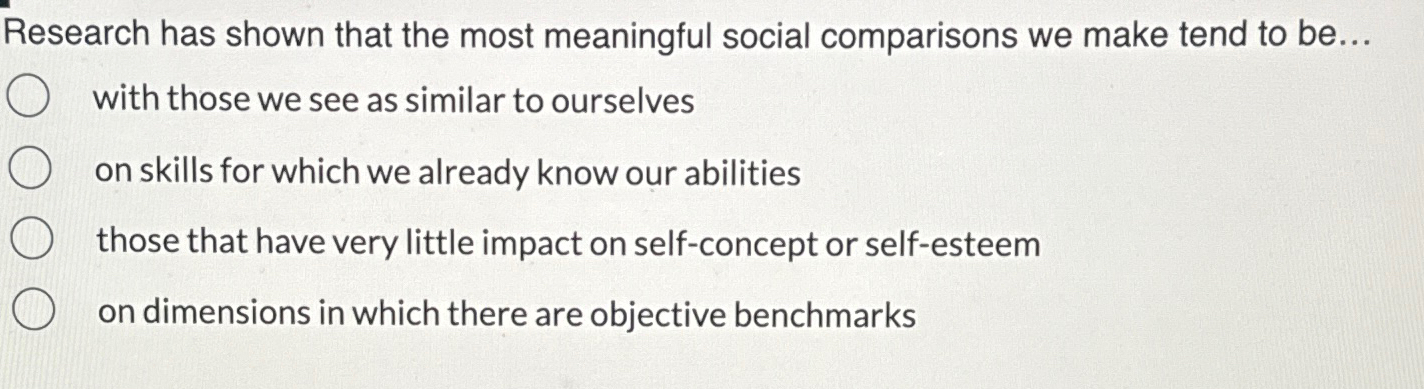 Solved Research has shown that the most meaningful social | Chegg.com