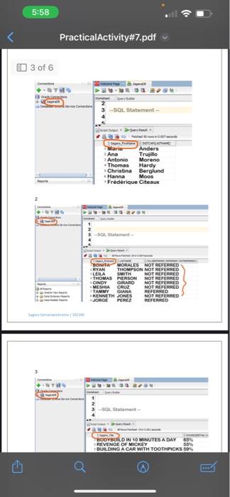 Solved Student ID : Student Name : Practical Activity# | Chegg.com