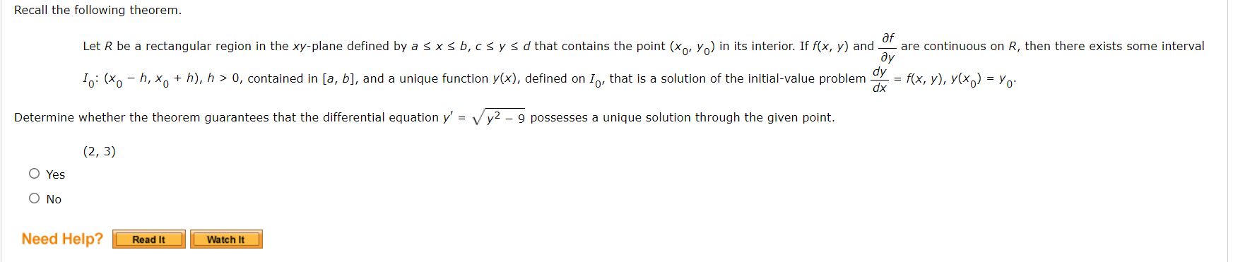 Recall the following theorem. I0:(x0-h,x0+h),h>0, | Chegg.com
