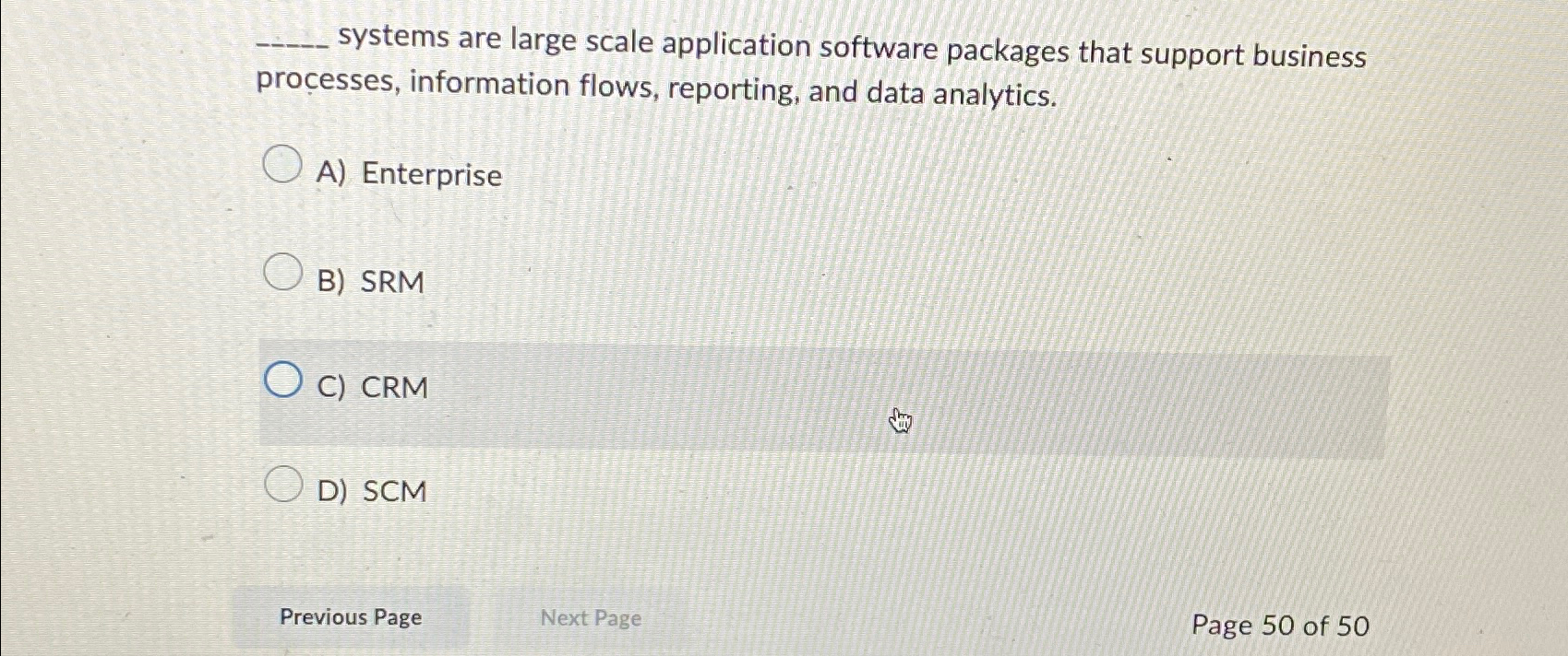 Solved systems are large scale application software packages | Chegg.com