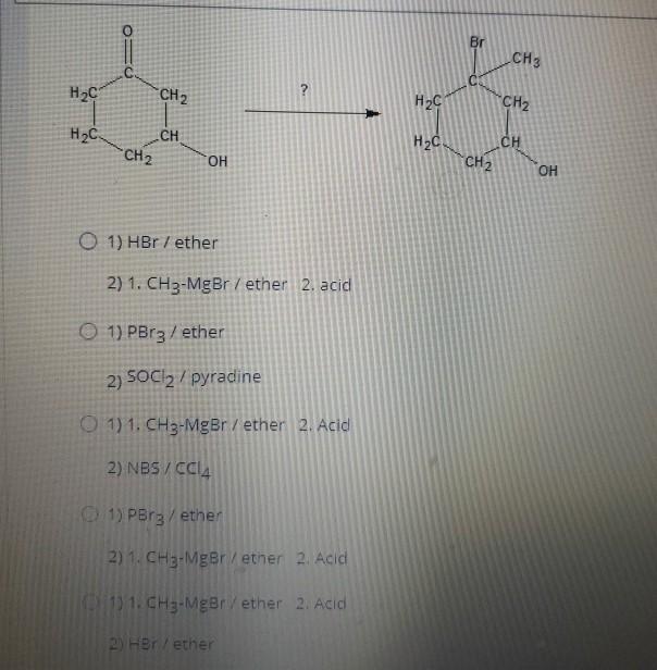 Solved OC Br CH3 HC ? CH2 H2C "CH₂ H2C .CH HC CH CH2 OH CH2 | Chegg.com