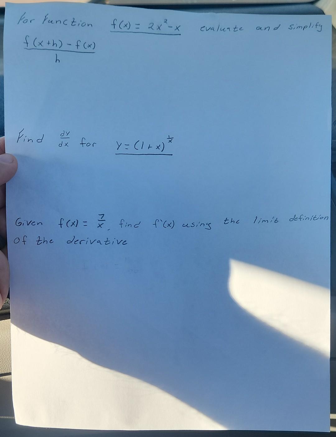 Solved For Function f(x)=2x2−x evaluate and simplify | Chegg.com