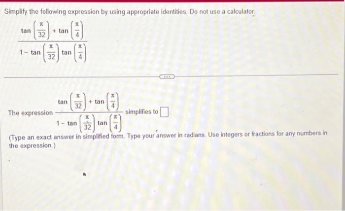 Solved Simplify the following expression by using | Chegg.com