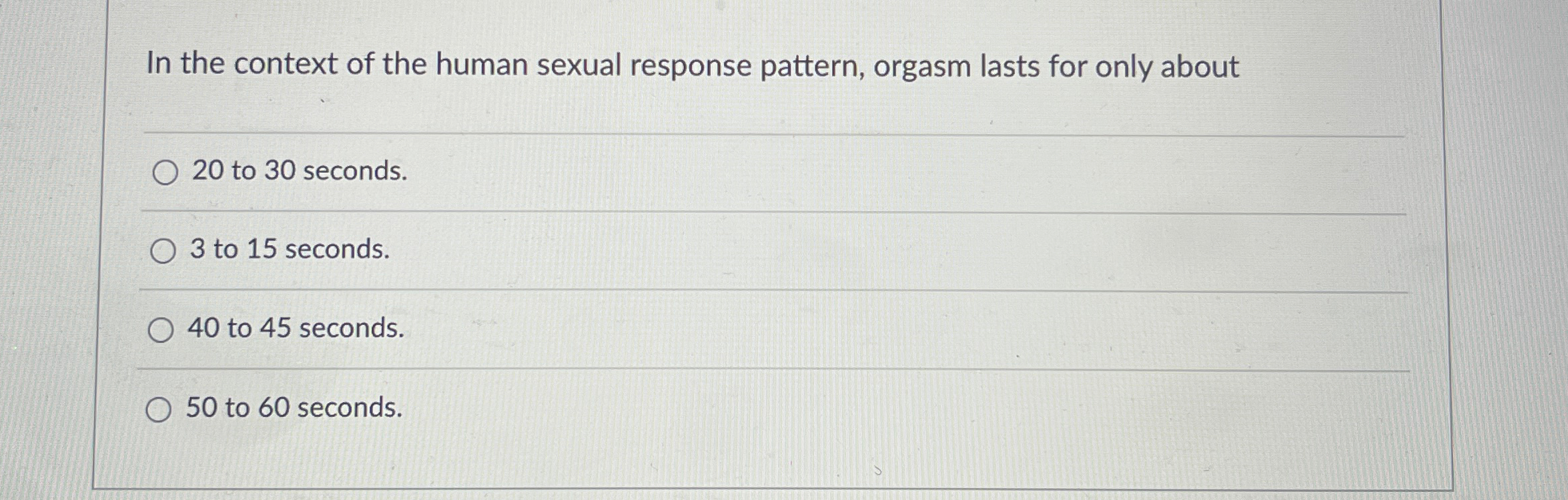 Solved In the context of the human sexual response pattern, | Chegg.com