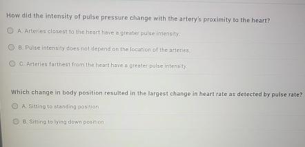 Solved How did the intensity of pulse pressure change with | Chegg.com