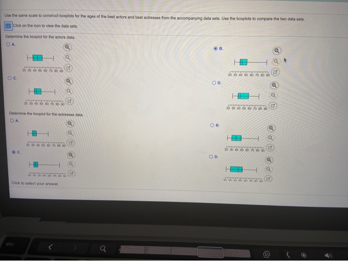 Solved III Que Use the same scale to construct boxplots for | Chegg.com
