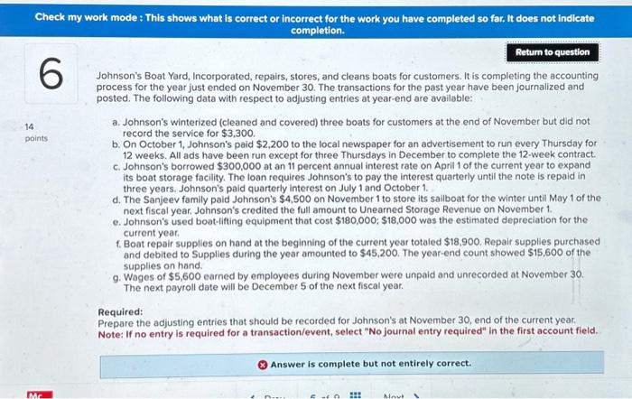 Johnson's Boat Yard, Incorporated, repairs, stores, | Chegg.com