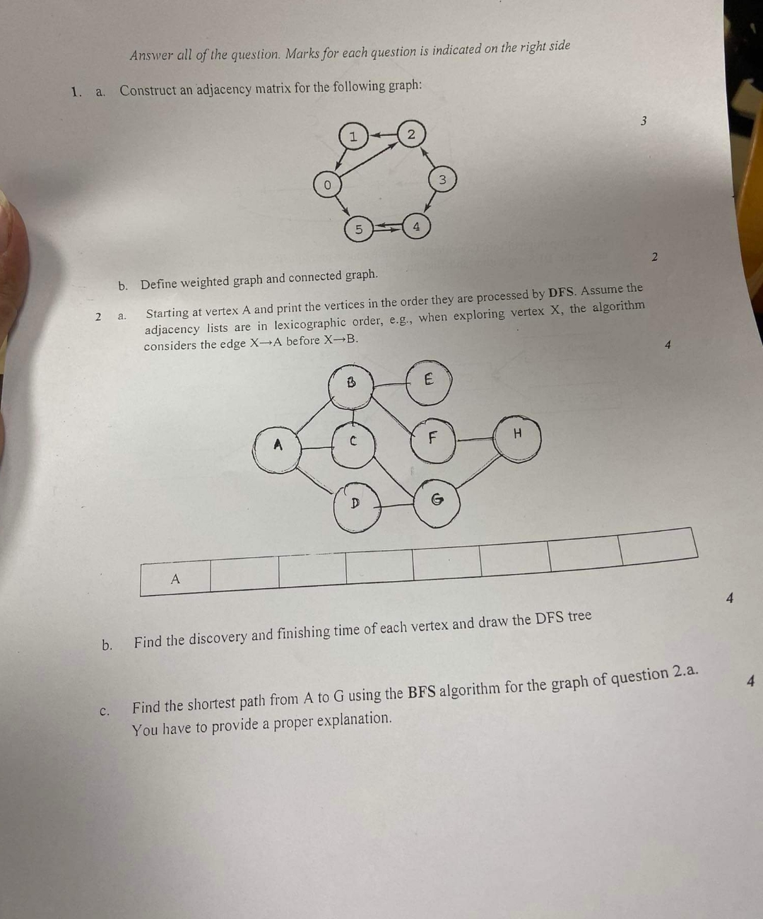 Solved Answer all of the question. Marks for each question | Chegg.com