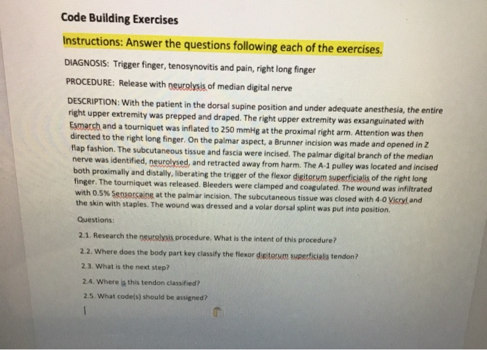 Solved Code Building Exercises Instructions: Answer the | Chegg.com