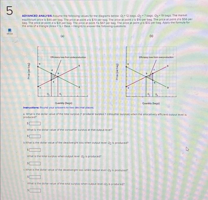 Solved LO 5 eBook ADVANCED ANALYSIS Assume the following | Chegg.com