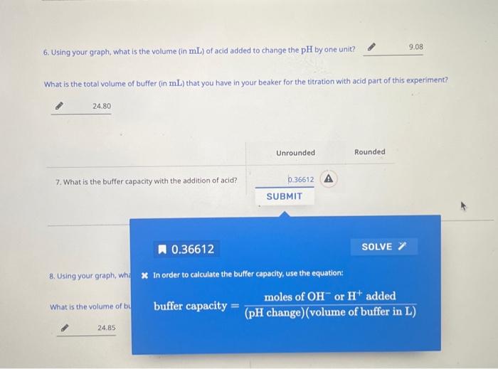 Solved What is buffer capacity with the addition of | Chegg.com