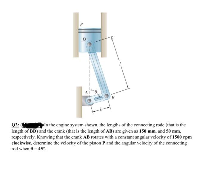 Solved P D Ale B Tobol Q2: In the engine system shown, the | Chegg.com