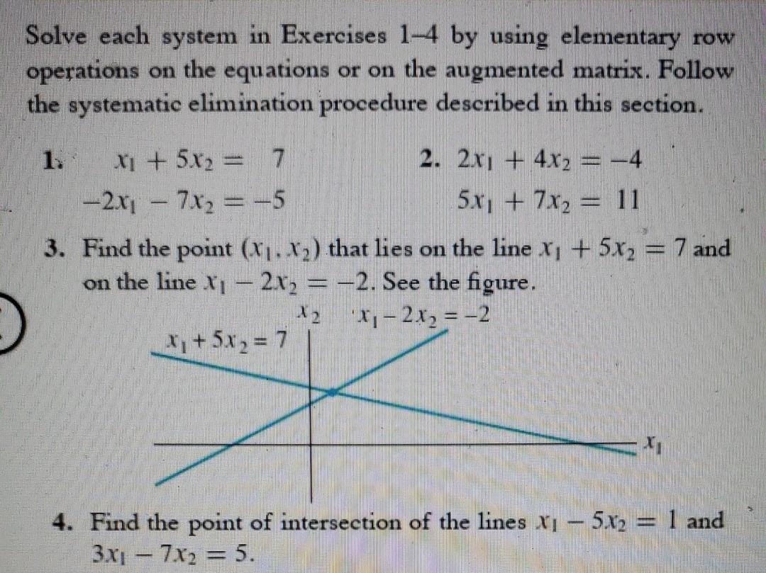 Solved Solve each system in Exercises 1-4 by using | Chegg.com