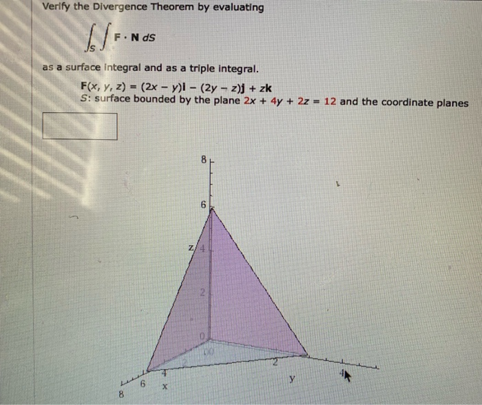 Solved Verify the Divergence Theorem by evaluating LE. Nas | Chegg.com