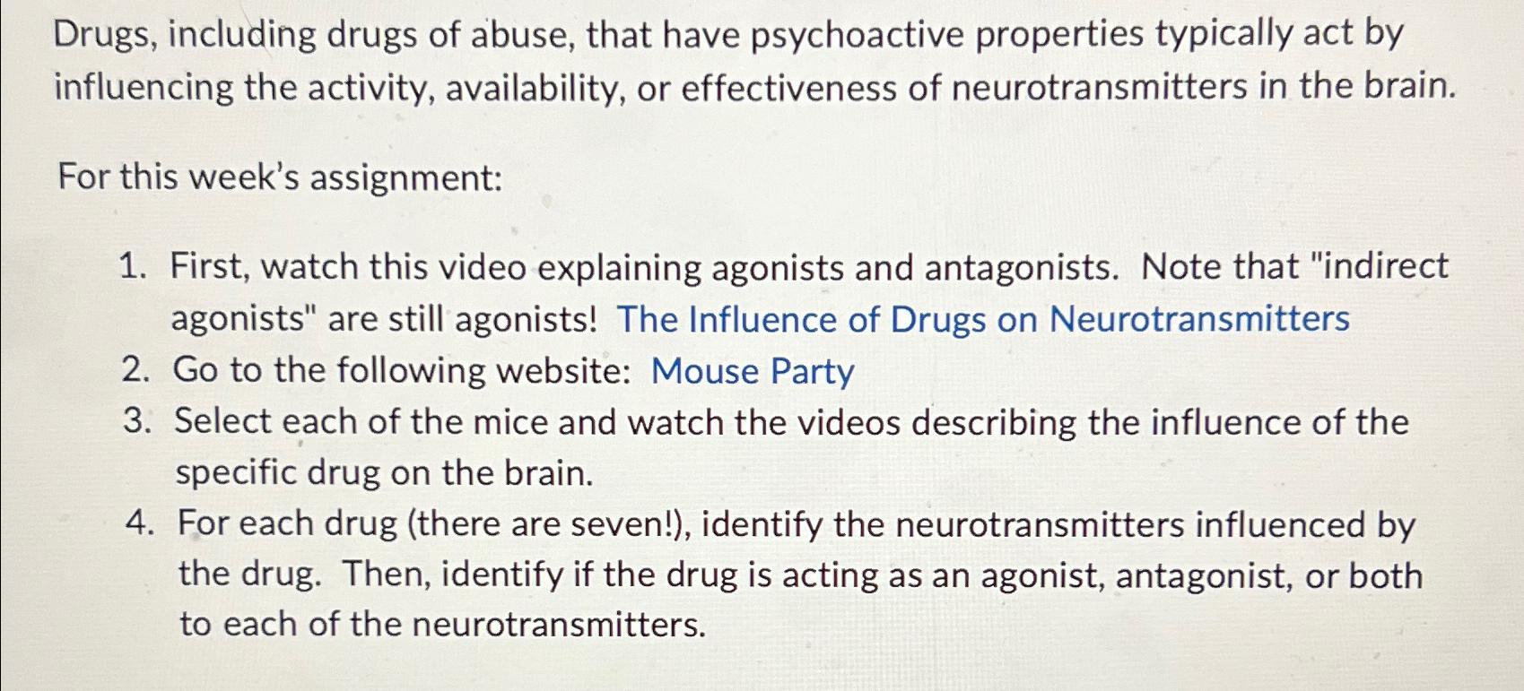 Solved Drugs, including drugs of abuse, that have | Chegg.com