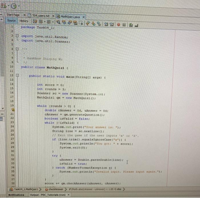 Solved Task 4.1 Math Quiz Program (2) You may be aware that | Chegg.com