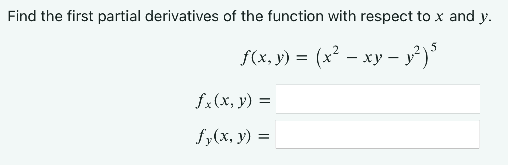Find the first partial derivatives of the function | Chegg.com
