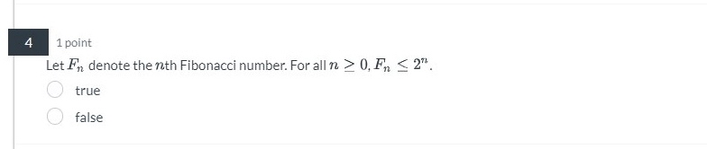 Solved 41 ﻿pointLet Fn ﻿denote the nth Fibonacci number. For | Chegg.com