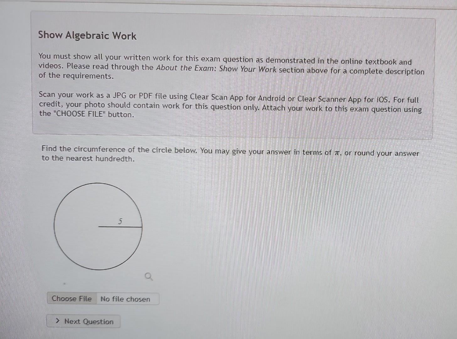 Solved Show Algebraic Work You must show all your written | Chegg.com