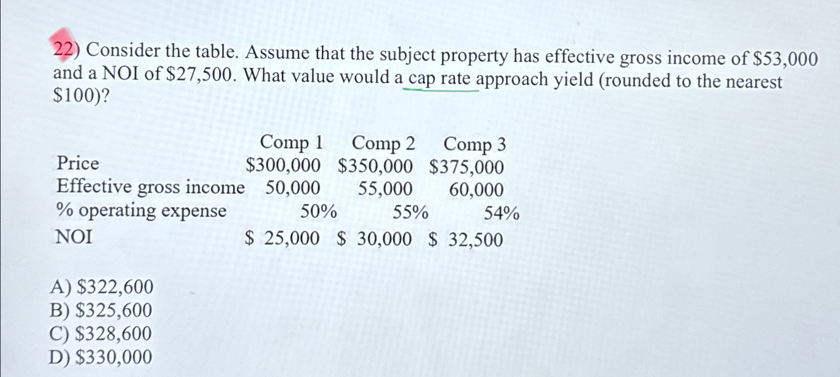 Solved Consider the table. Assume that the subject property | Chegg.com